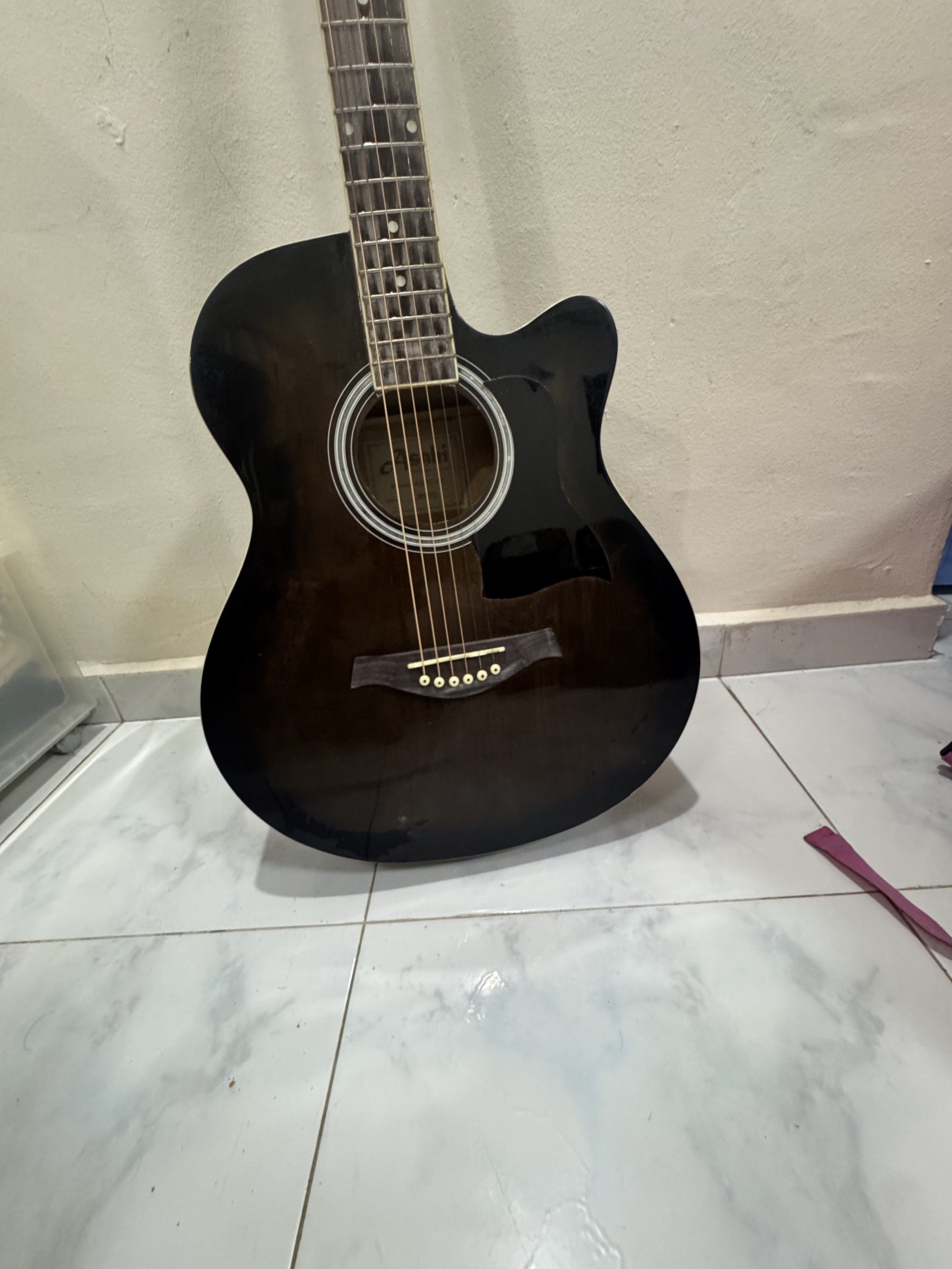 Asahi Acoustic Guitar with Case, Hobbies & Toys, Musical Instruments on ...