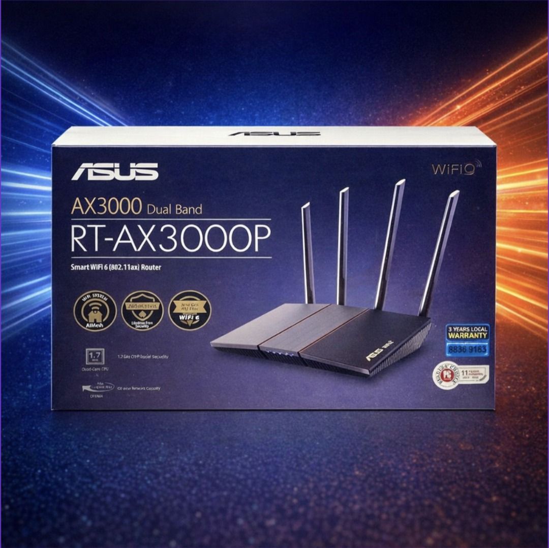 ASUS RT-AX3000P AX3000 Dual Band WiFi 6 Router, Computers & Tech, Parts ...