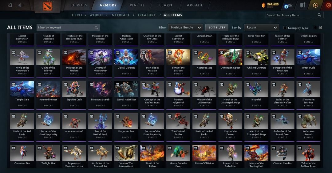 Dota 2 Luxurious Account TI9 onwards complete, Video Gaming, Video ...