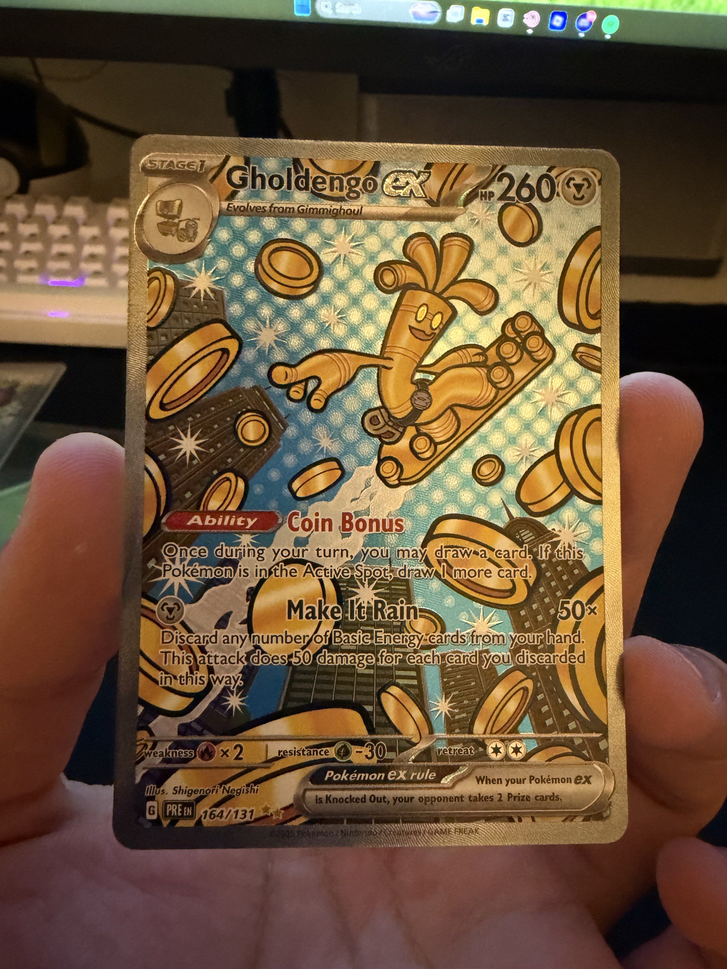 Gholdengo Ex 161/131 SIR - Prismatic Evolution, Hobbies & Toys, Toys ...