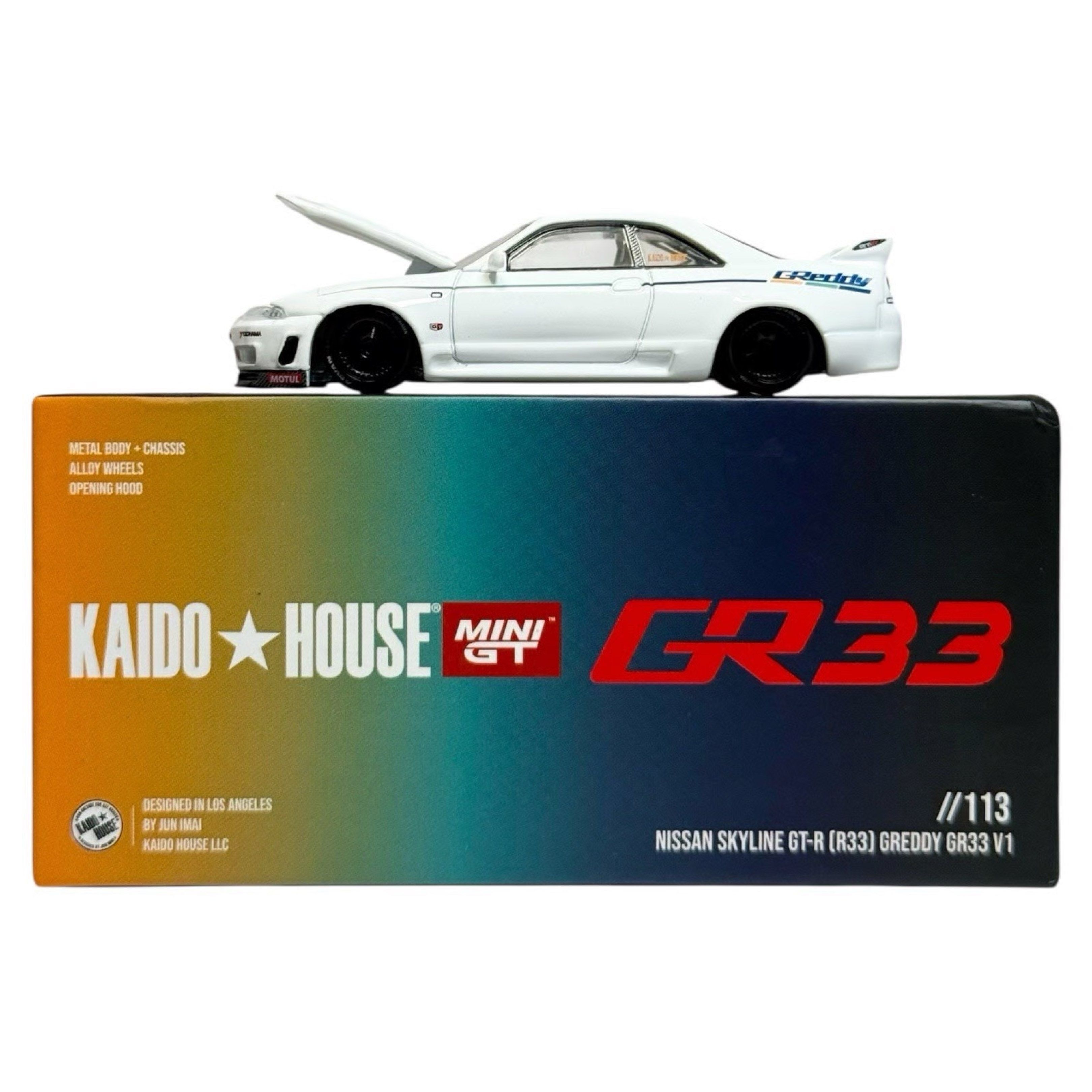 KAIDO HOUSE MINI GT //113 NISSAN SKYLINE GT-R (R33) GREDDY GR33 V1 ...