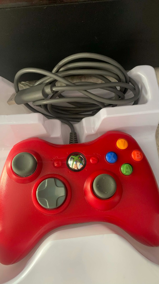 ORIGINAL RED XBOX 360 MICROSOFT CONTROLLER FOR PC AND MORE, Video ...