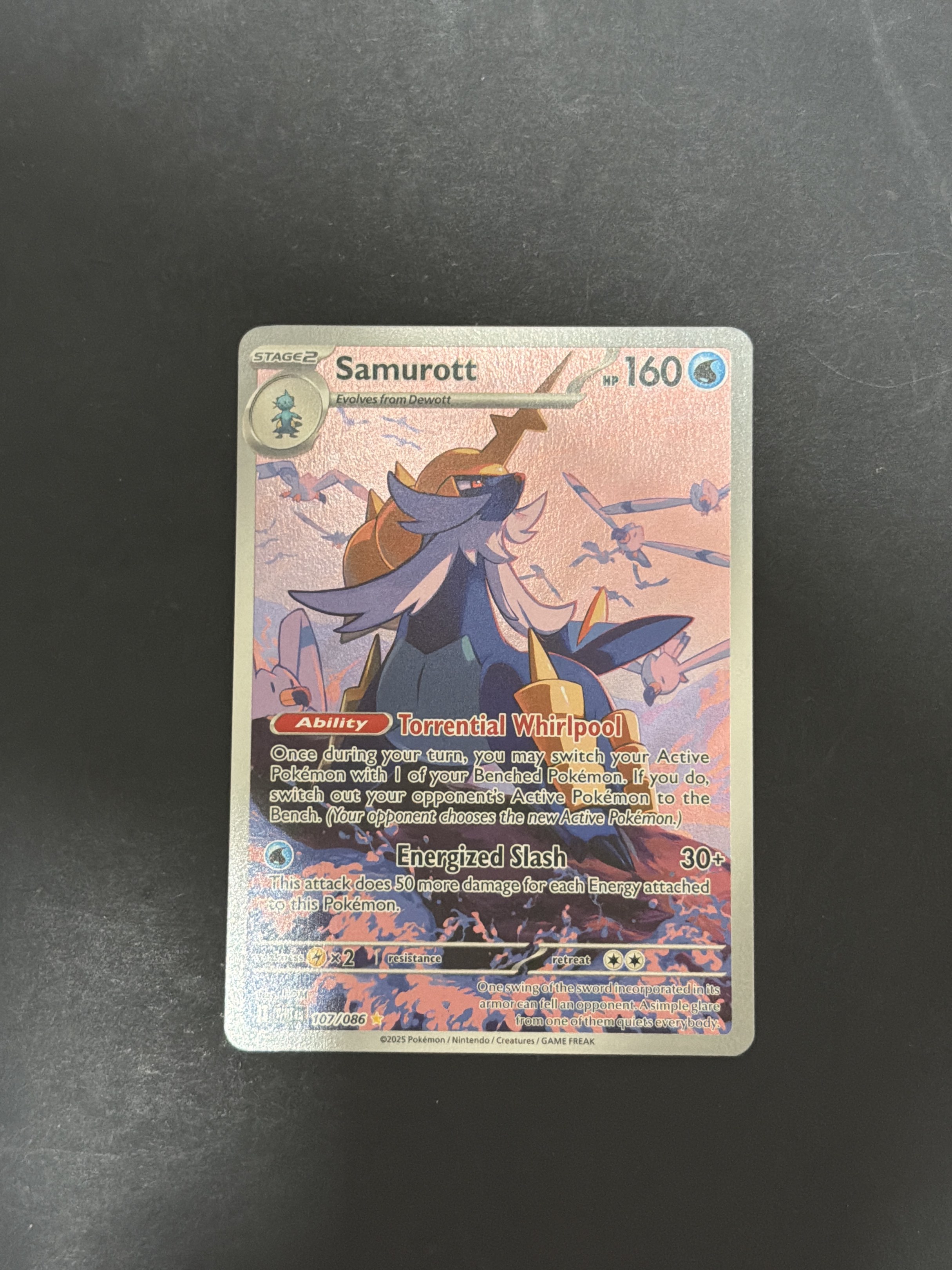 Pokemon White Flare - Samurott, Hobbies & Toys, Toys & Games on Carousell