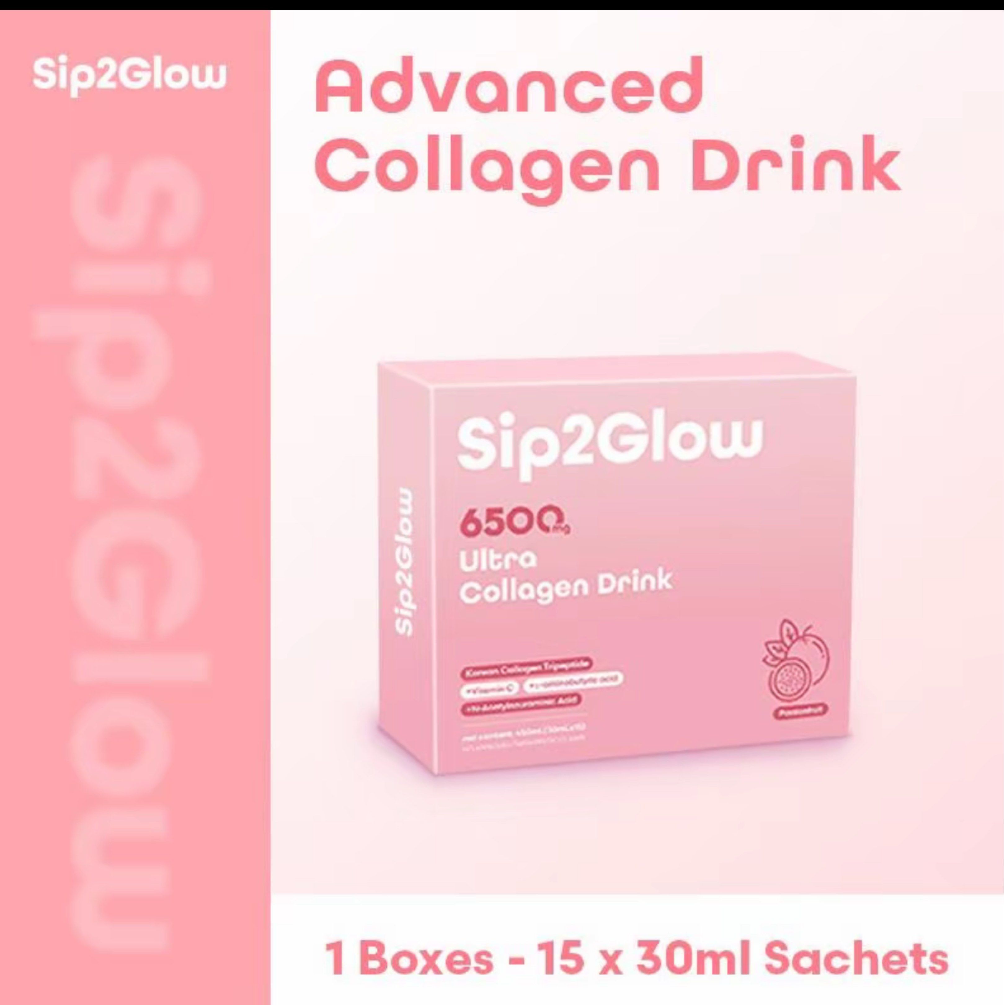 Sip2Glow Advanced Collagen Drink with Korean Collagen Tripeptide, GABA ...