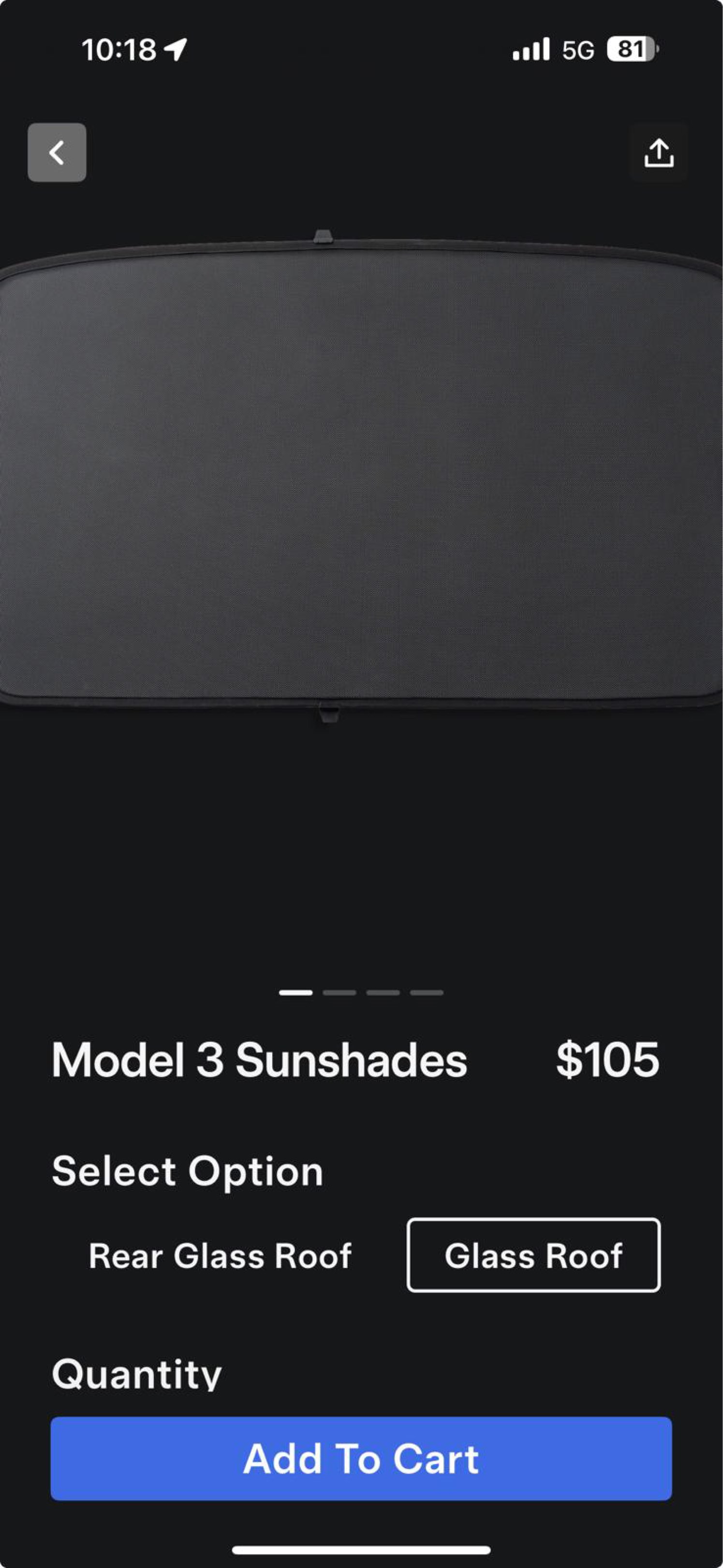 Tesla Model 3 Glass Roof Sunshade, Car Accessories, Accessories on ...