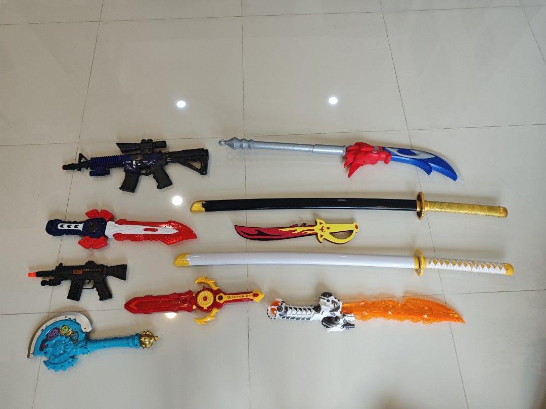 Toy Swords, Guns, and Action Figures Bundle, Hobbies & Toys, Toys ...