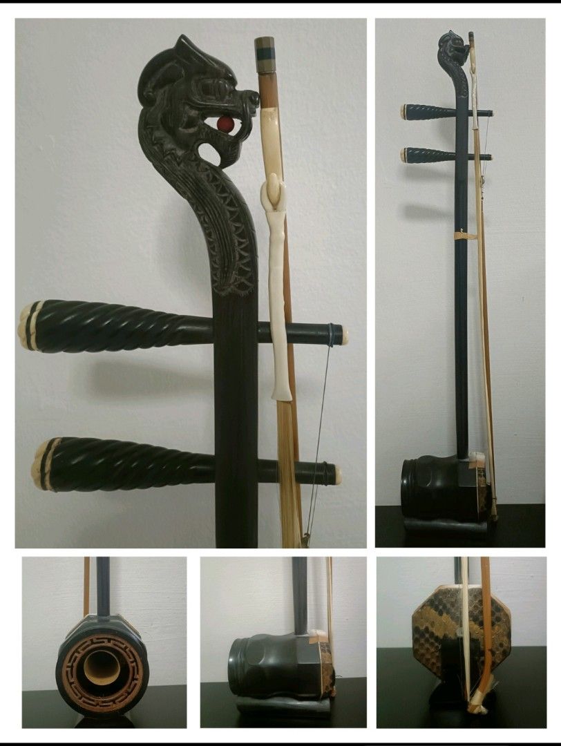 Traditional Chinese Erhu with Dragon Head, Hobbies & Toys, Musical ...