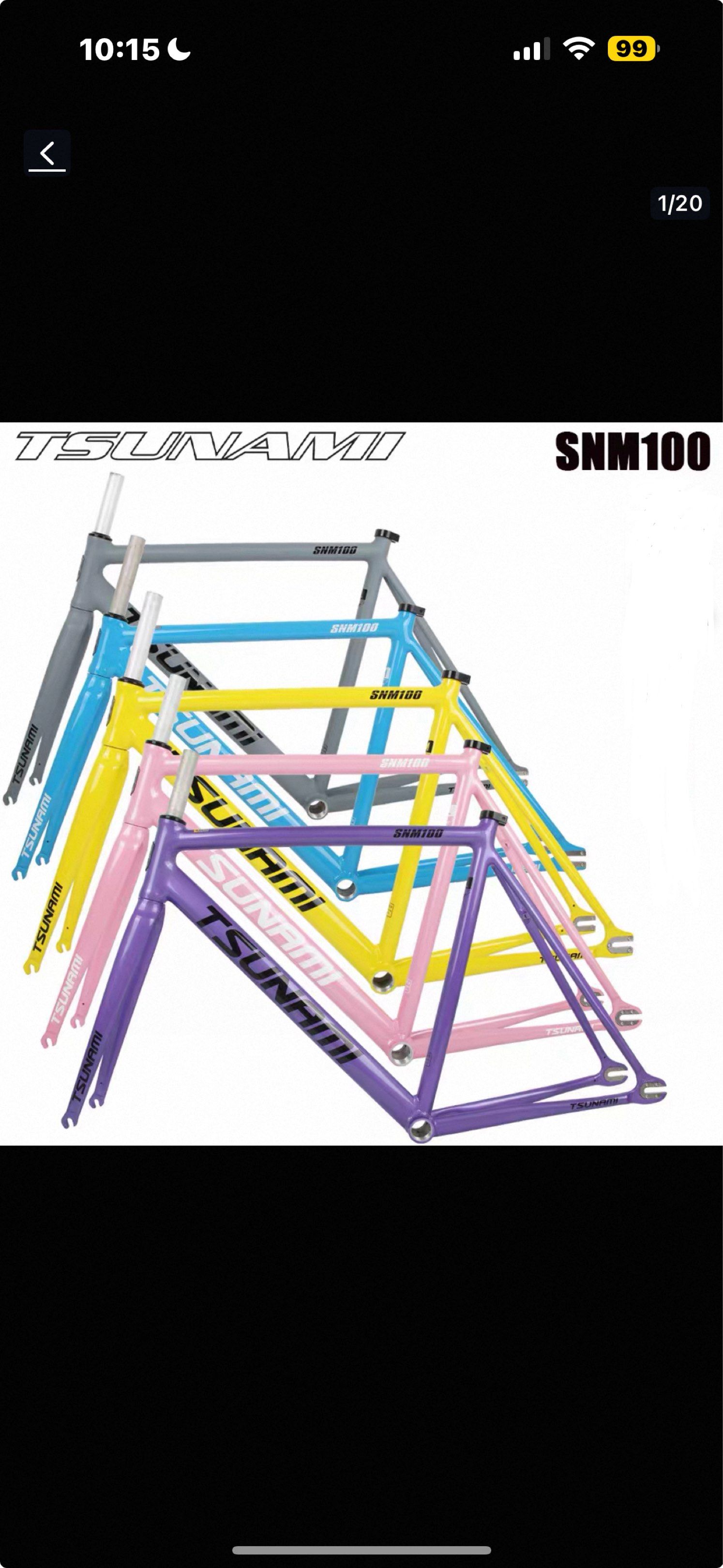 Tsunami SNM100 Fixed Gear Bike Frame, Sports Equipment, Bicycles ...
