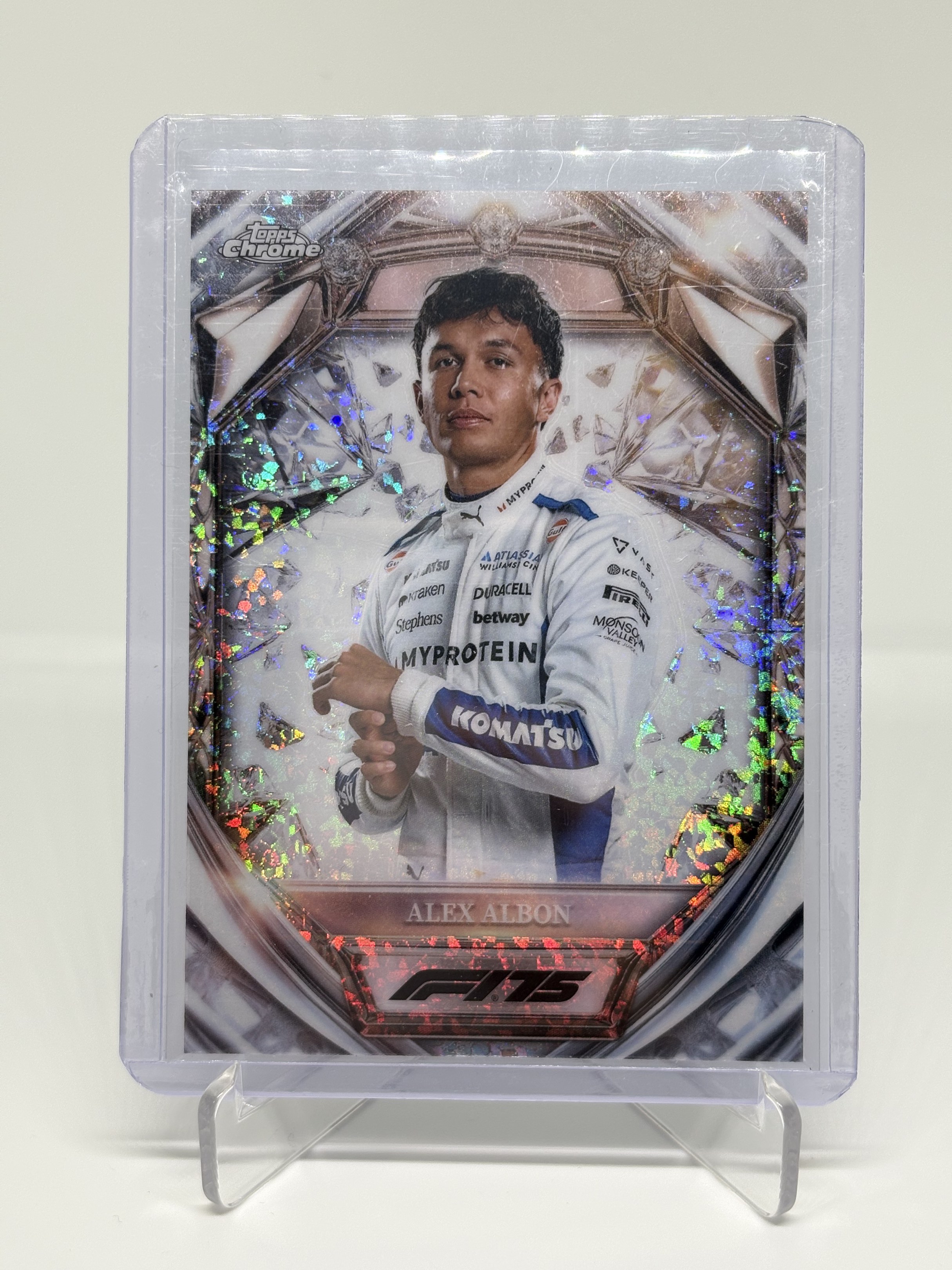 2025 F1 Topps Chrome F1 Alex Albon Diamond Anniversary Card, Hobbies ...