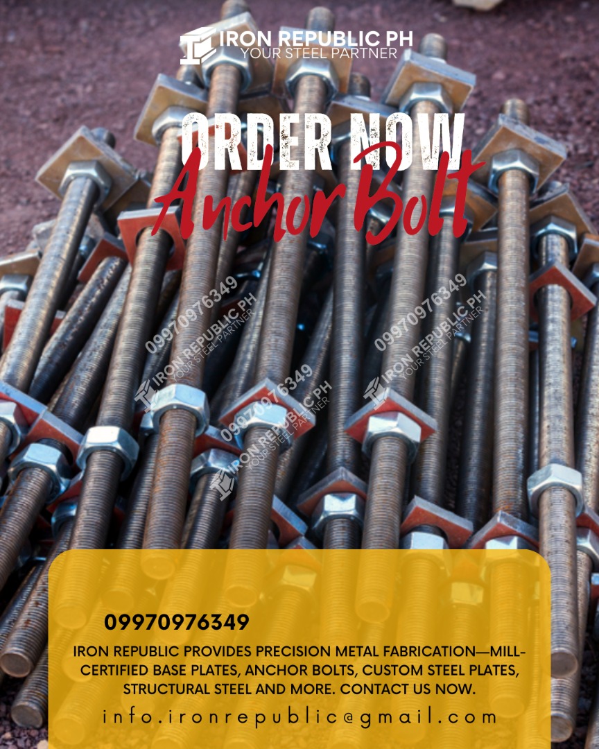 ANCHOR BOLTS -. Base Plate 20mm, Anchor Bolt, Hex Bolt, Stud Bolt, MS ...