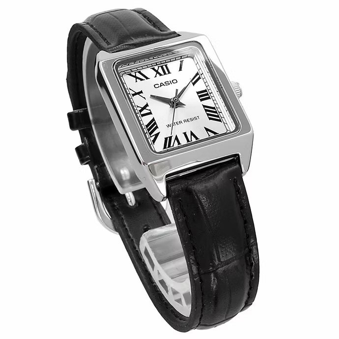Casio Tank with Black Leather Strap, Men's Fashion, Watches ...
