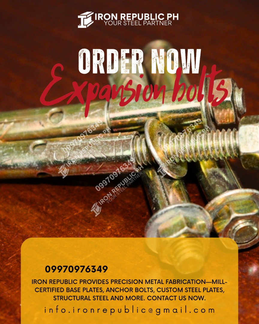 EXPANSION BOLTS -. Base Plate 20mm, Anchor Bolt, Hex Bolt, Stud Bolt ...