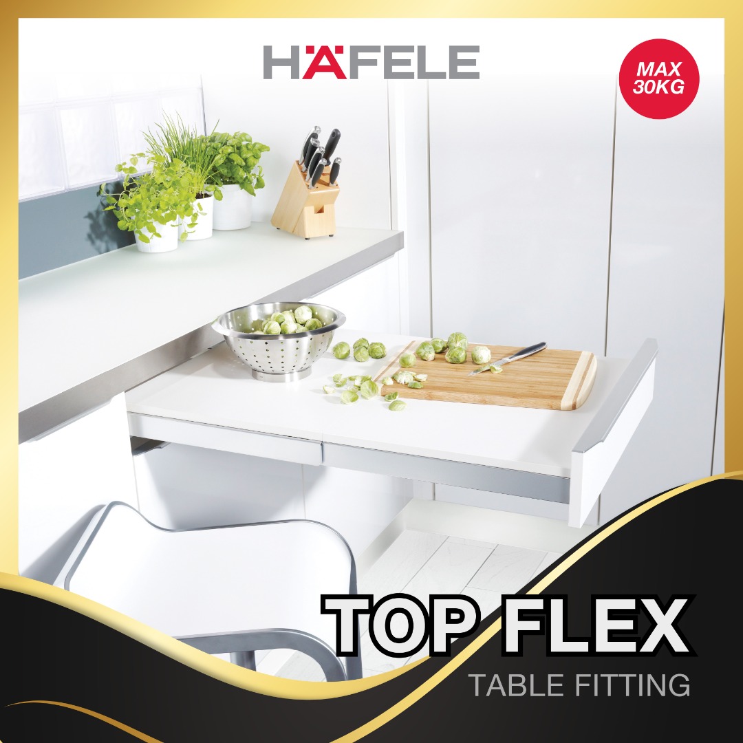 Hafele Top Flex Pull-Out Table Fitting, Furniture & Home Living ...
