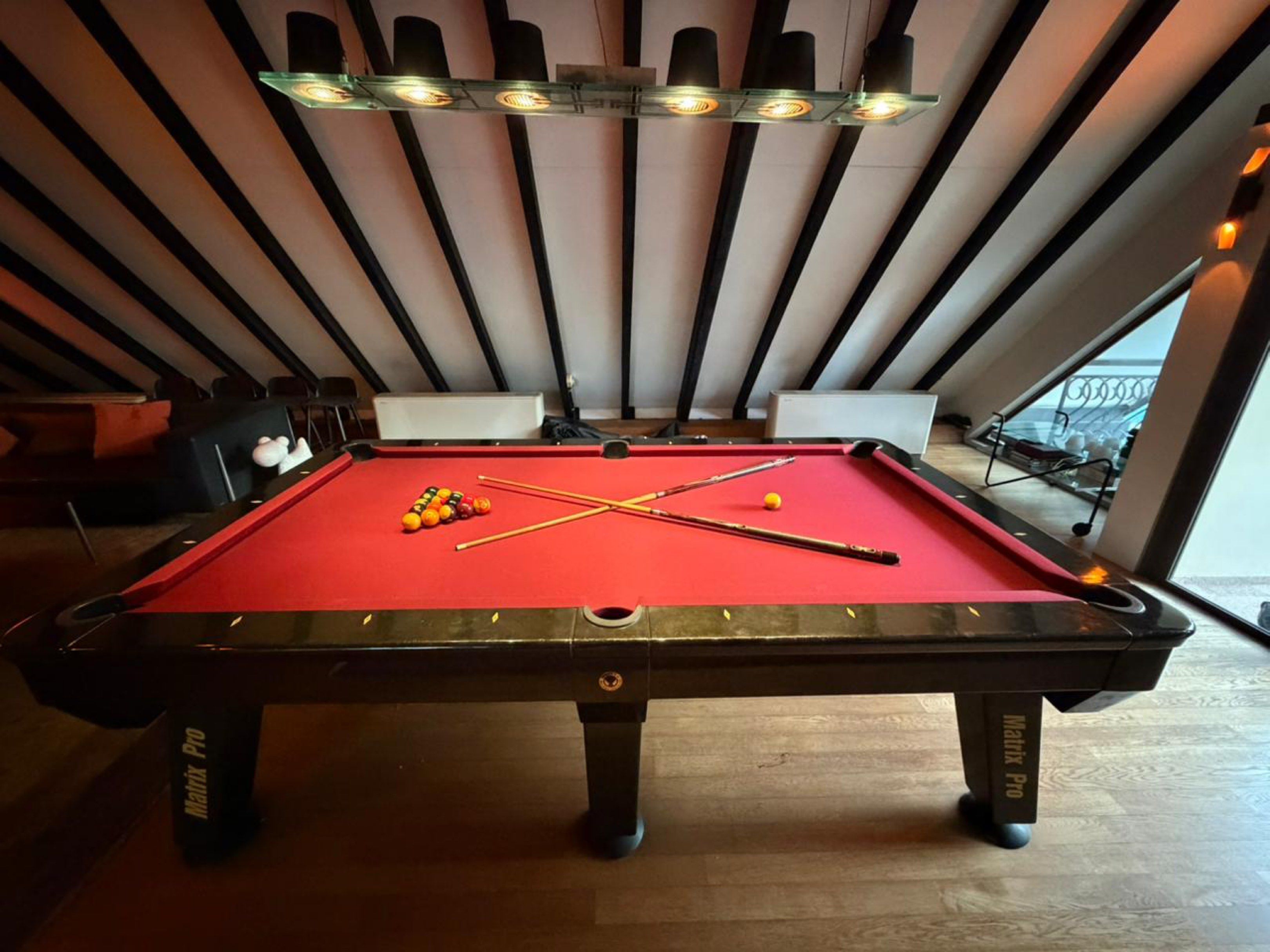 Matrix Pro 9ft pool table (Price drop), Sports Equipment, Sports ...