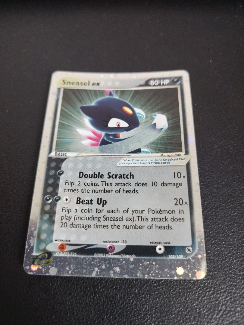 Sneasel ex - Vintage Pokemon Card, Hobbies & Toys, Toys & Games on ...