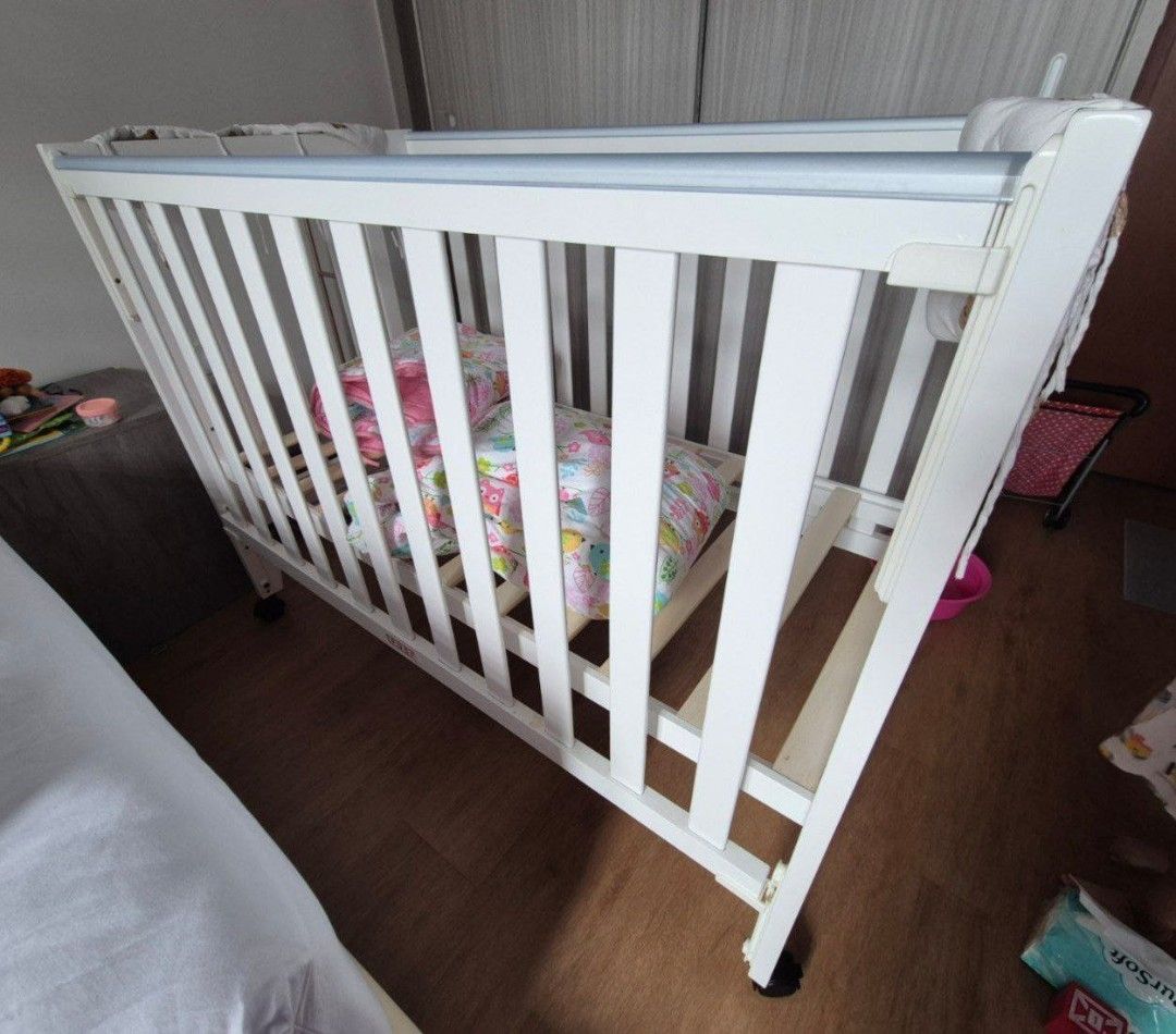 Solid Meranti Wood Baby Cot, Babies & Kids, Baby Nursery & Kids ...