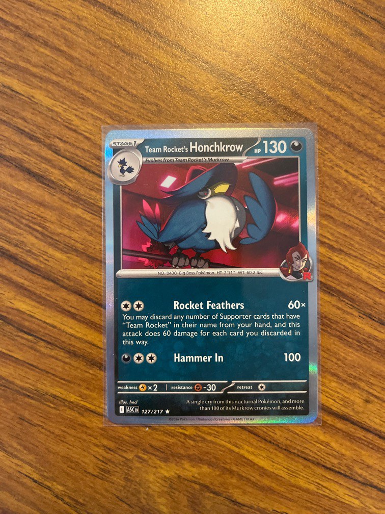 Team Rocket’s honchkrow 127 ASC pomemon tcg cards ascended heroes ...