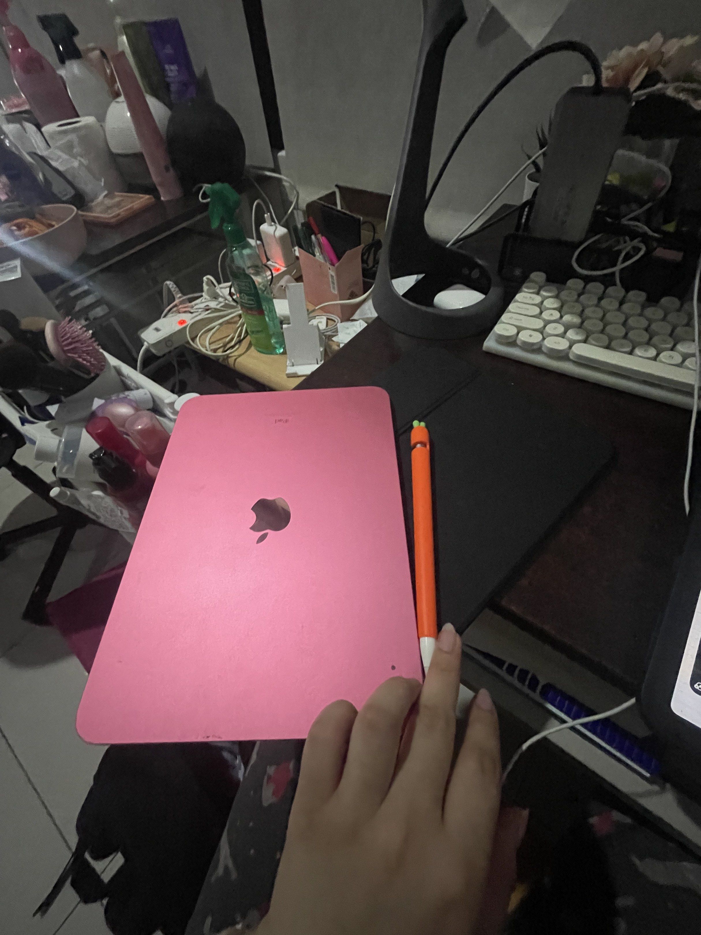 Apple iPad 10th gen Pink 64 gb with apple pencil 1st gen and goojodoq ...