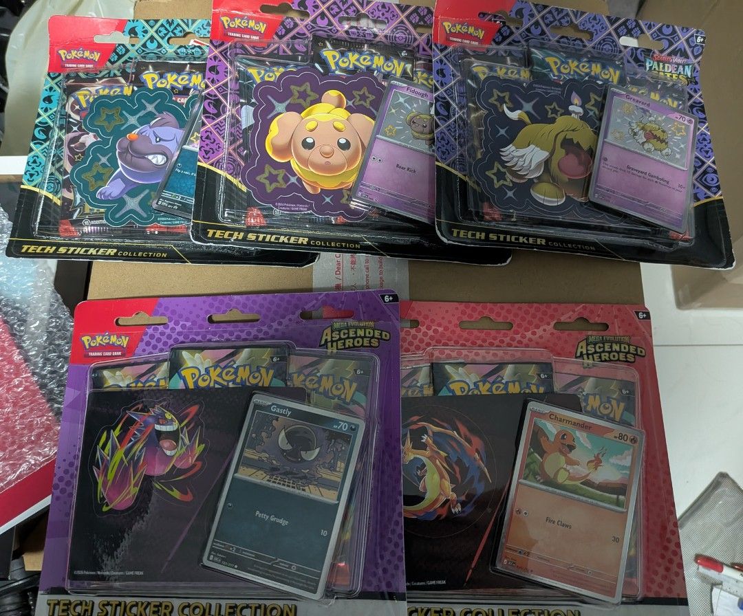 Ascended Heroes, Paldean Fates tech stickers, Hobbies & Toys, Toys ...