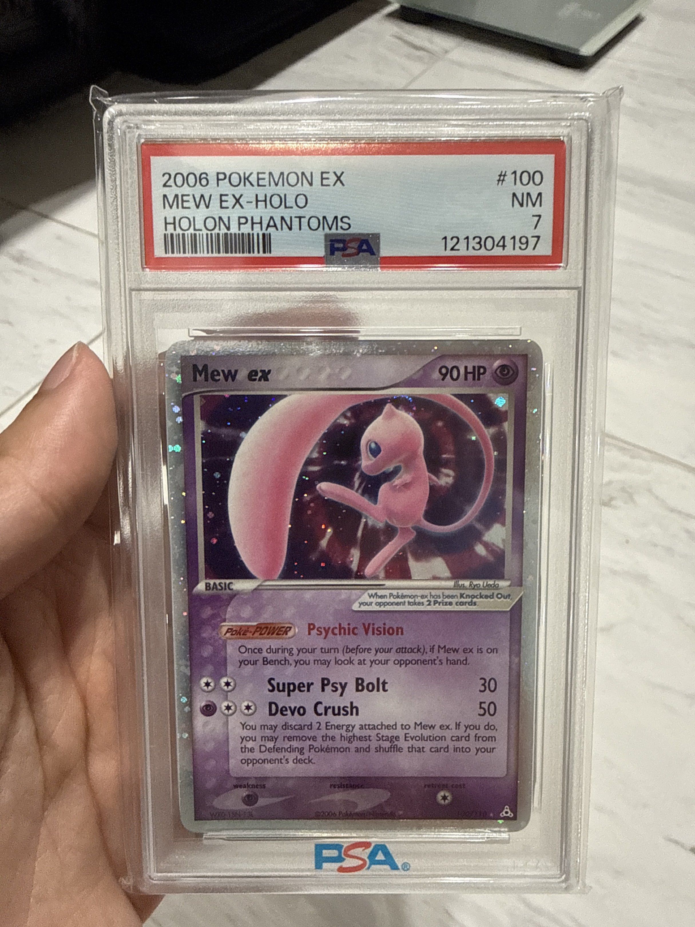 PSA 7 Mew ex Holo #100 Holon Phantoms Pokemon EX English, Hobbies ...