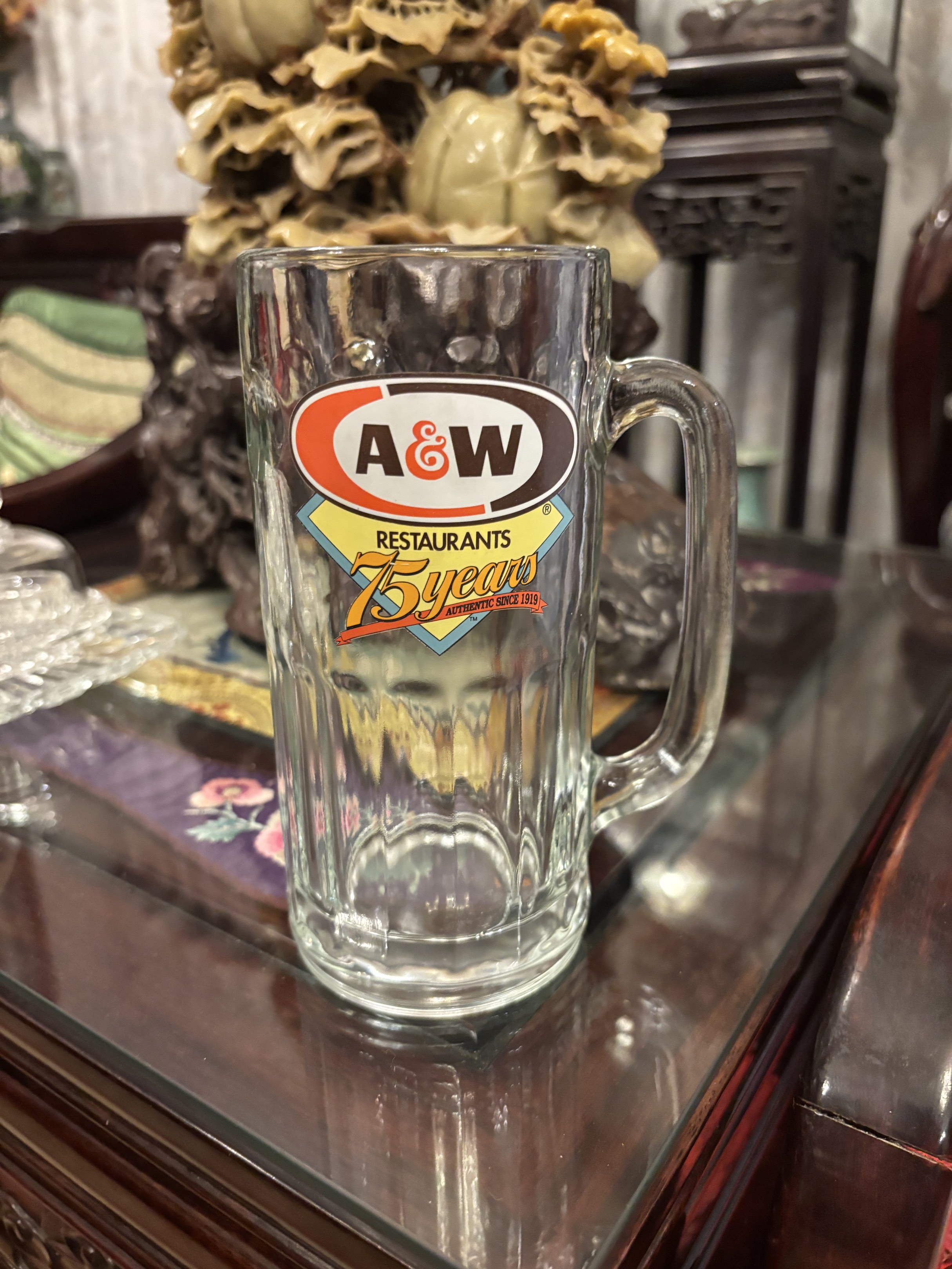 vintage A&W Restaurants 75th Anniversary root beer glass mug, Hobbies ...