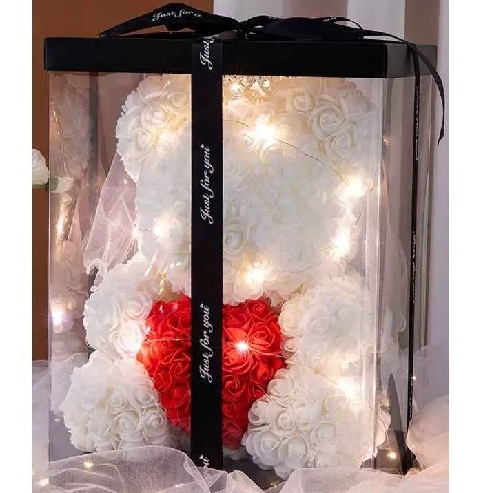 🧸🌹 Valentines Day Cute Premium Rose Bear Gift Gifts Box Gifts Rose ...