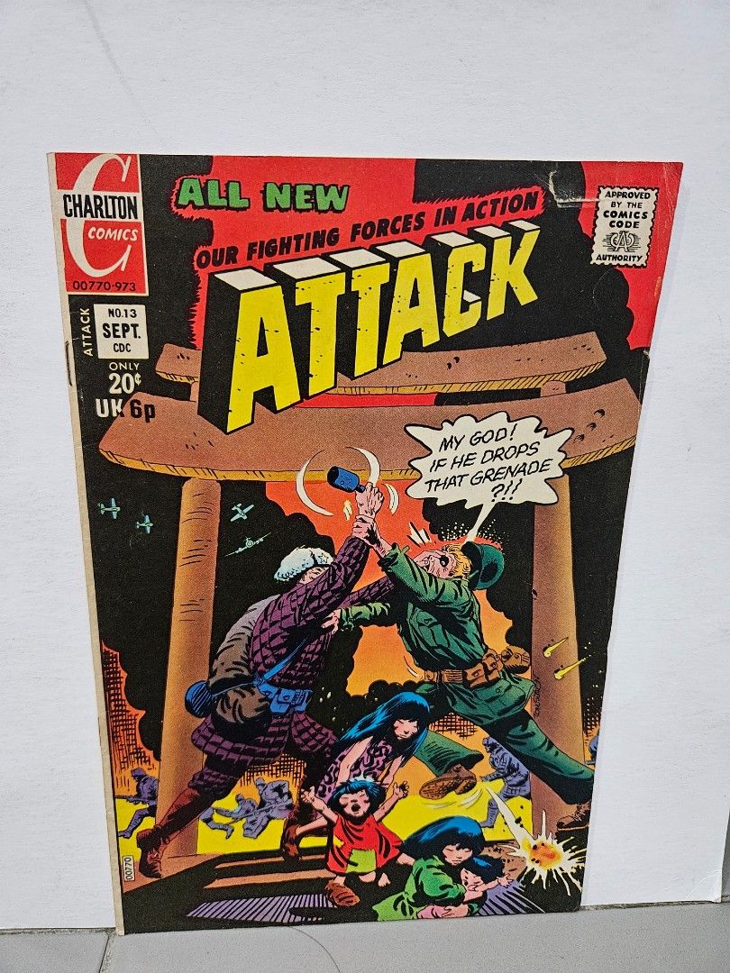 Attack Fightin Army Charlton Comics Vintage War Comics Bronze Age ...