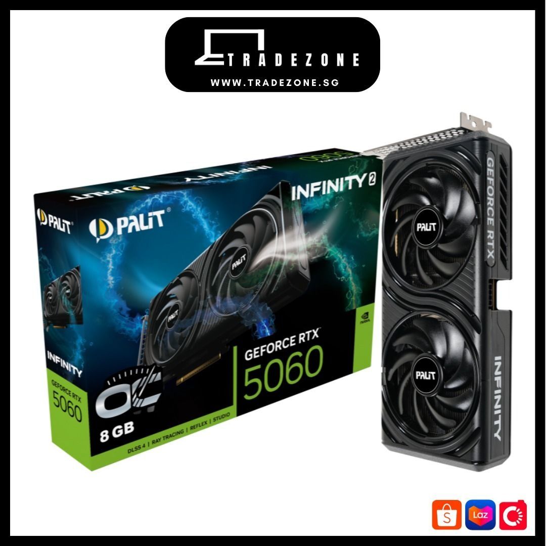 Palit GeForce RTX 5060 Infinity 2 OC 8GB GDDR7 Graphics Card, Computers ...