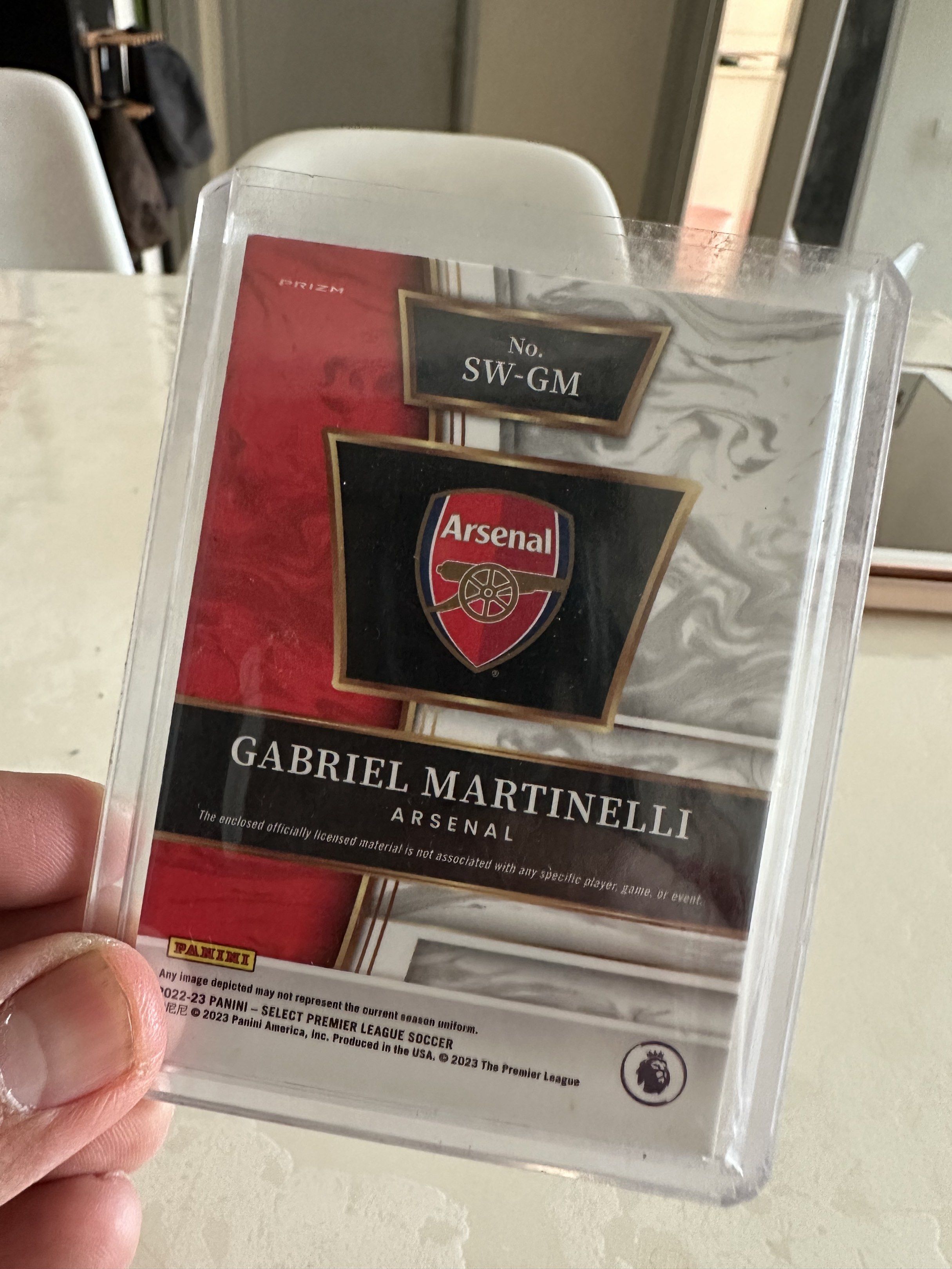 Panini Relic Gabriel Martinelli Arsenal Card, Hobbies & Toys ...