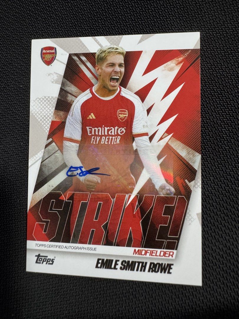 Topps Certified Autograph Emile Smith Rowe Arsenal Card, Hobbies & Toys ...