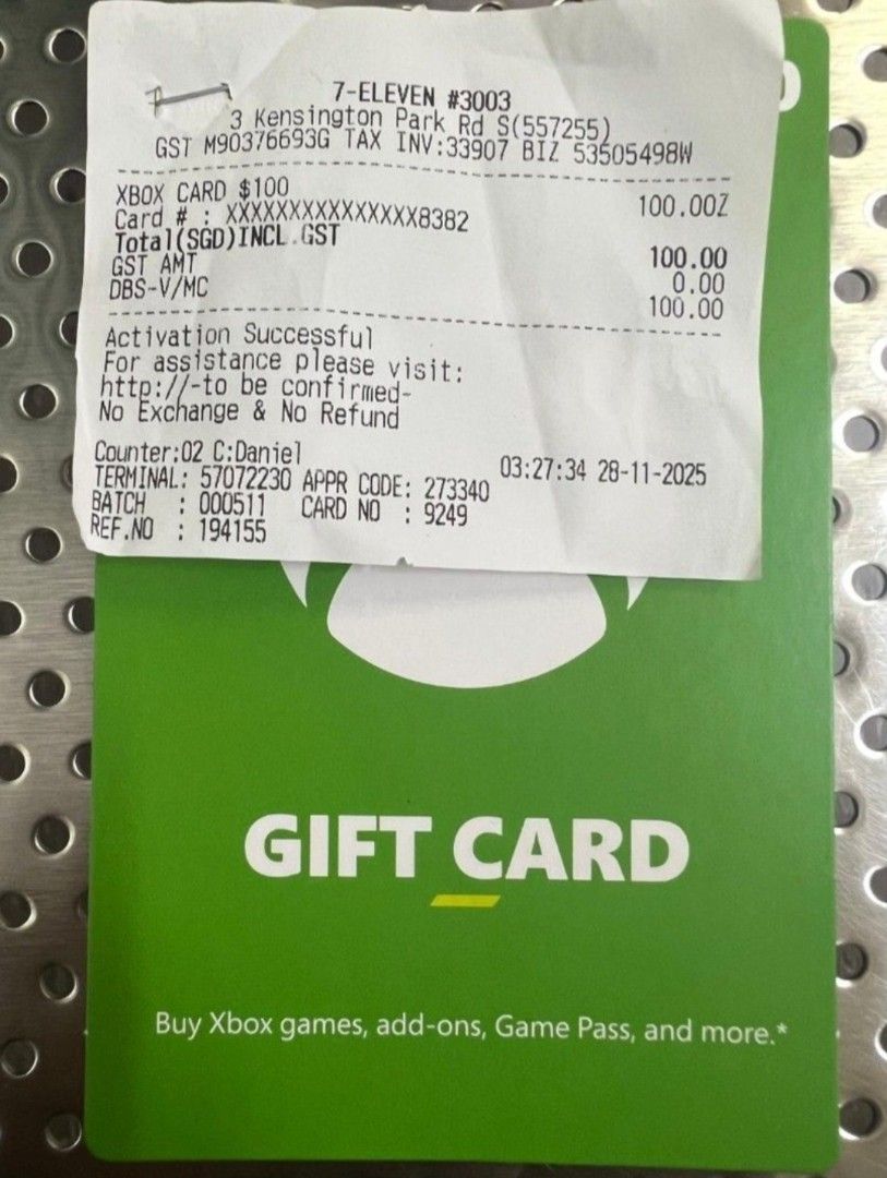 Xbox Gift Card - $60(Value$100), Video Gaming, Gaming Accessories, Game ...
