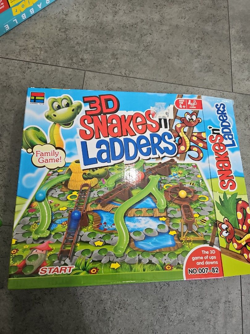 3D Snakes & Ladders Family Game, Hobbies & Toys, Toys & Games on Carousell