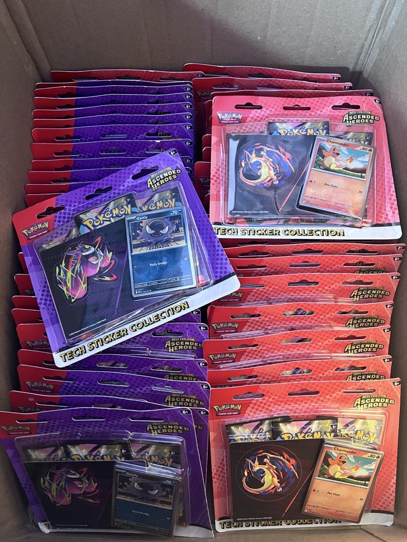 🔥 Ascended Heroes Tech Sticker Collection 3-Pack – Charmander/Ghastly ...