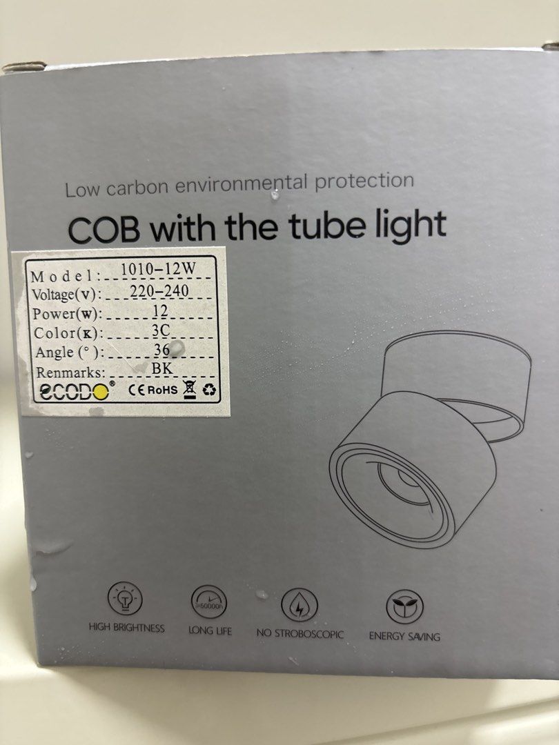 COB Tube Light 1010-12W, Furniture & Home Living, Lighting & Fans ...