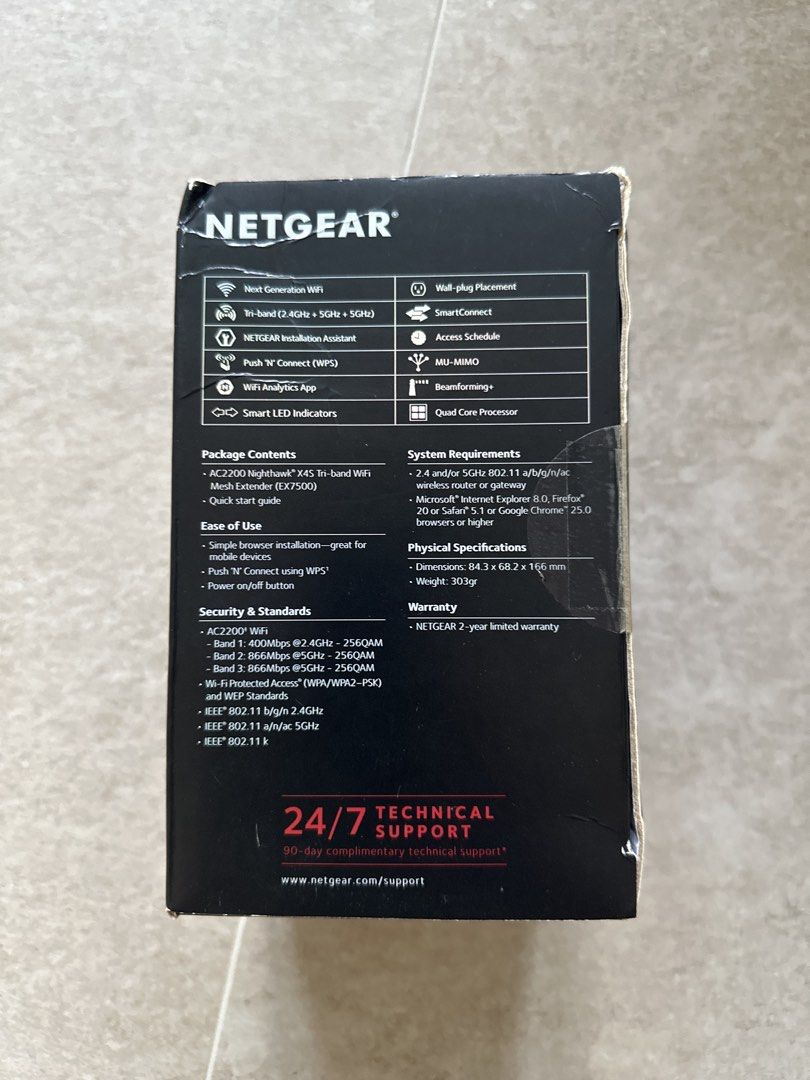 NETGEAR Nighthawk X4S Tri-Band WiFi Mesh Extender, Computers & Tech ...