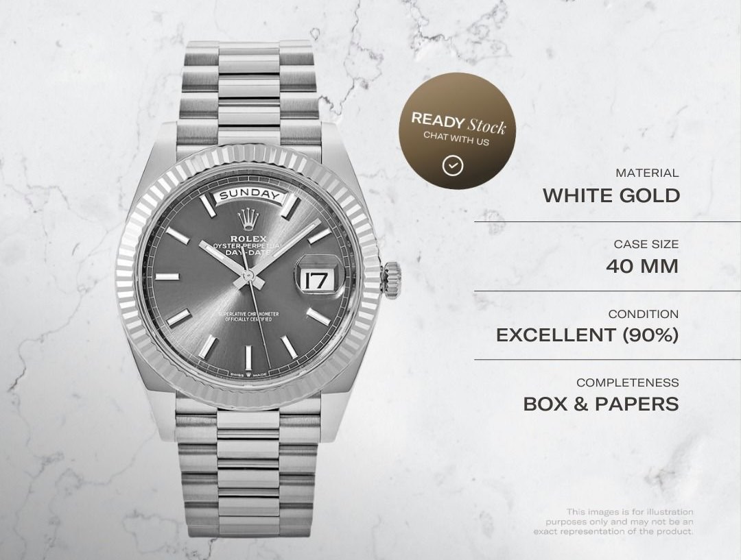 SgWatchHub! Mint Sep 2023 Rolex Day-Date 40 228239 Slate Grey Dial ...