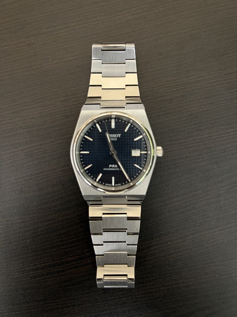 Tissot PRX Powermatic 80 - Waffle Blue Dial, Luxury, Watches on Carousell