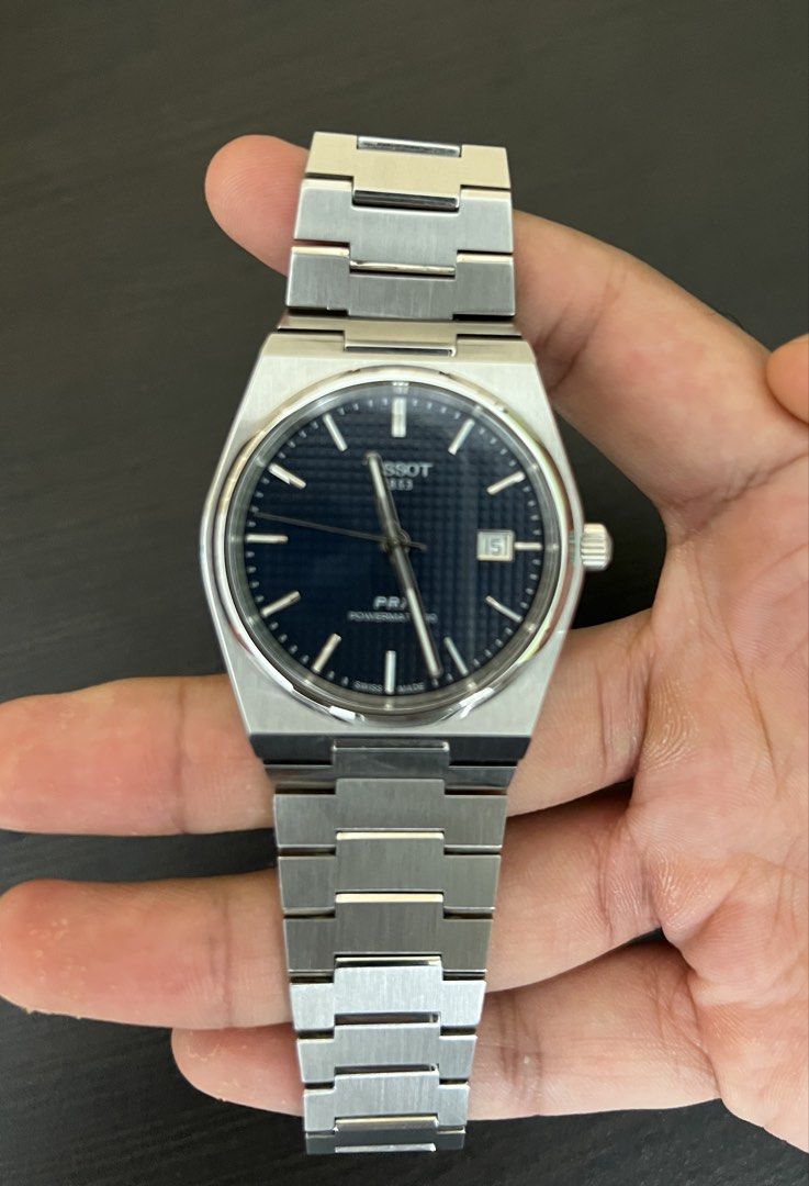 Tissot PRX Powermatic 80 - Waffle Blue Dial, Luxury, Watches on Carousell