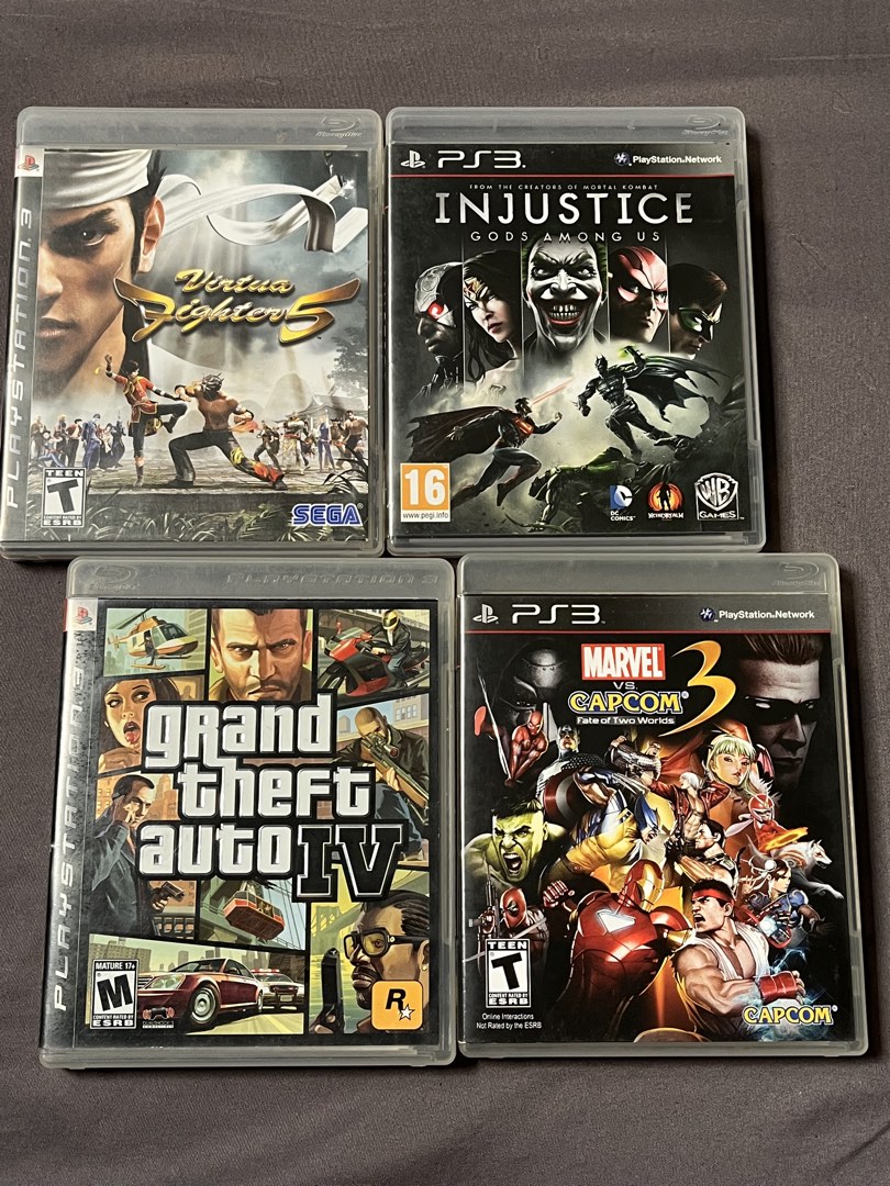 PS3 Games: Virtua Fighter 5, Injustice, GTA IV, Marvel vs Capcom 3 ...