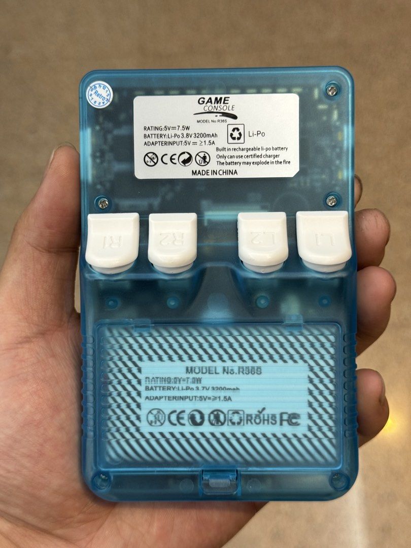 R36S Retro Handheld Game Console - Blue, Video Gaming, Video Game ...