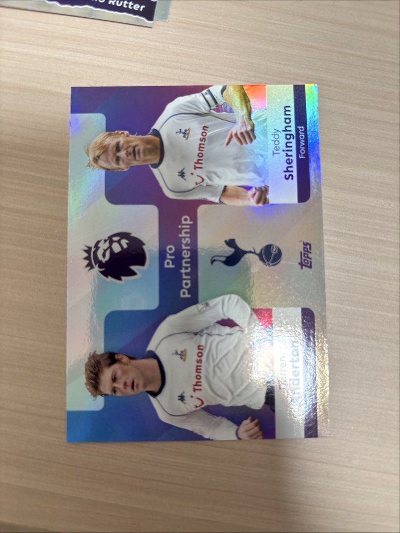 Topps Pro Partnership Teddy Sheringham Darren Anderton Card, 興趣及遊戲, 收藏品 ...