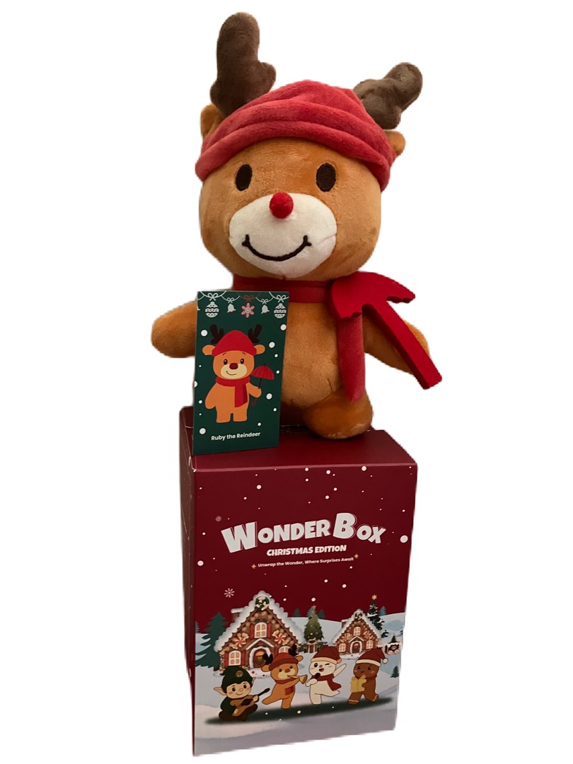 Wonder Box Christmas Edition Ruby the Reindeer Plush, Hobbies & Toys ...