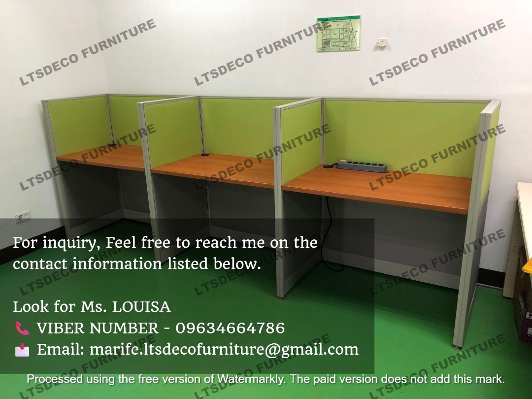 workstation table desk office partitions, Furniture & Home Living ...