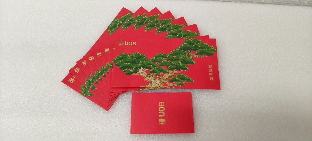 [45 Cents] 18 Packs CNY Red Packets ( UOB 2026 ) Ang Pao Envelopes ...
