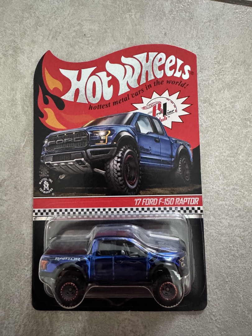Hot Wheels RLC Red Line Club 2017 Ford F-150 Raptor Serial Number 05156 ...