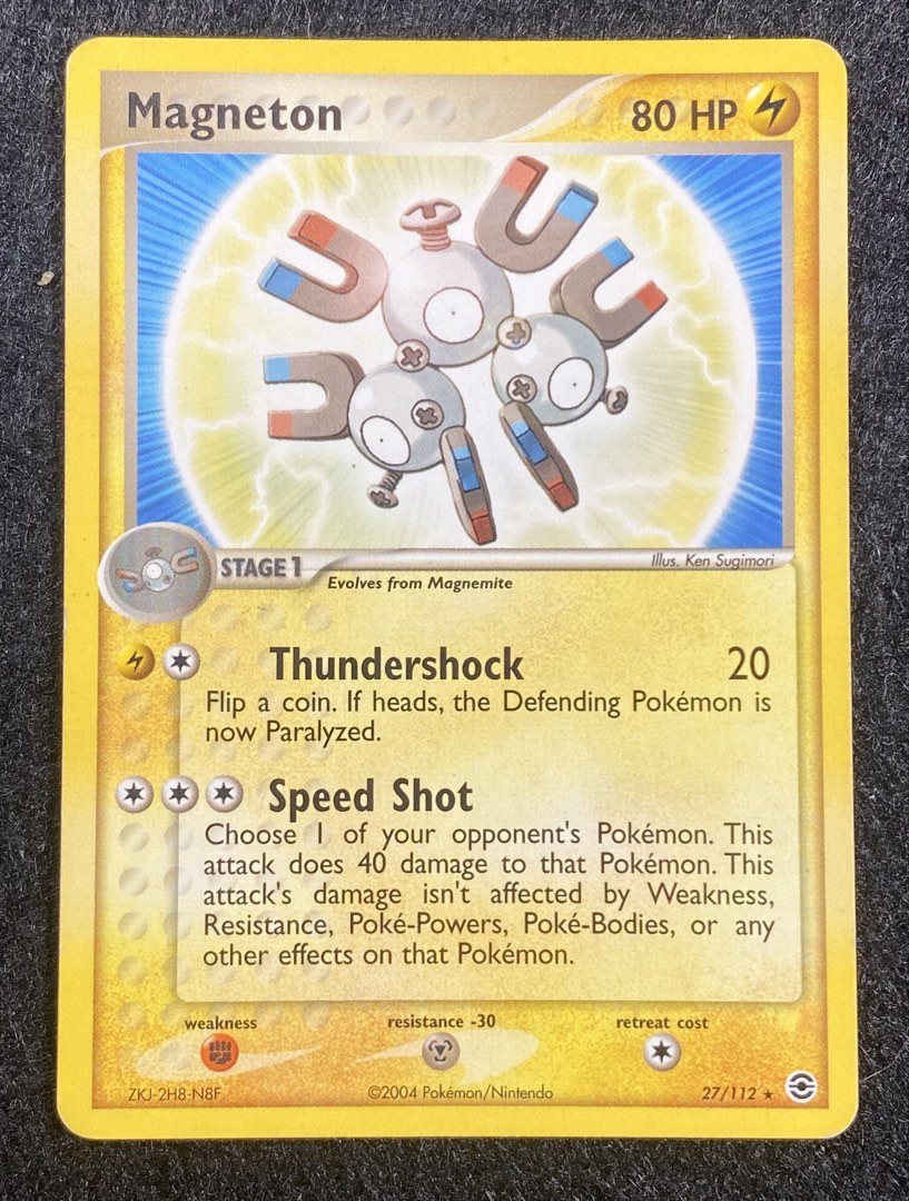Magneton Rare Pokemon Card, #27/112 ex Fir Red Leaf Green, 2004 ...