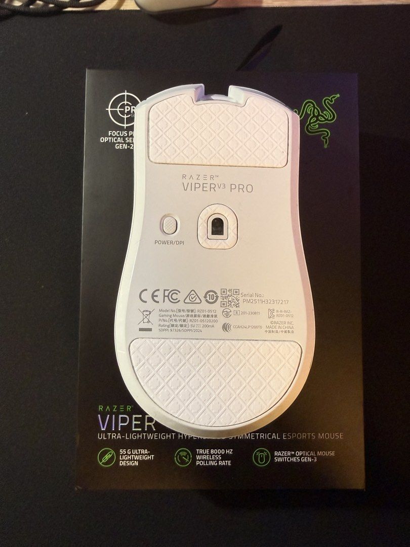 Razer Viper V3 Pro White Edition Gaming Mouse, Computers & Tech, Parts ...