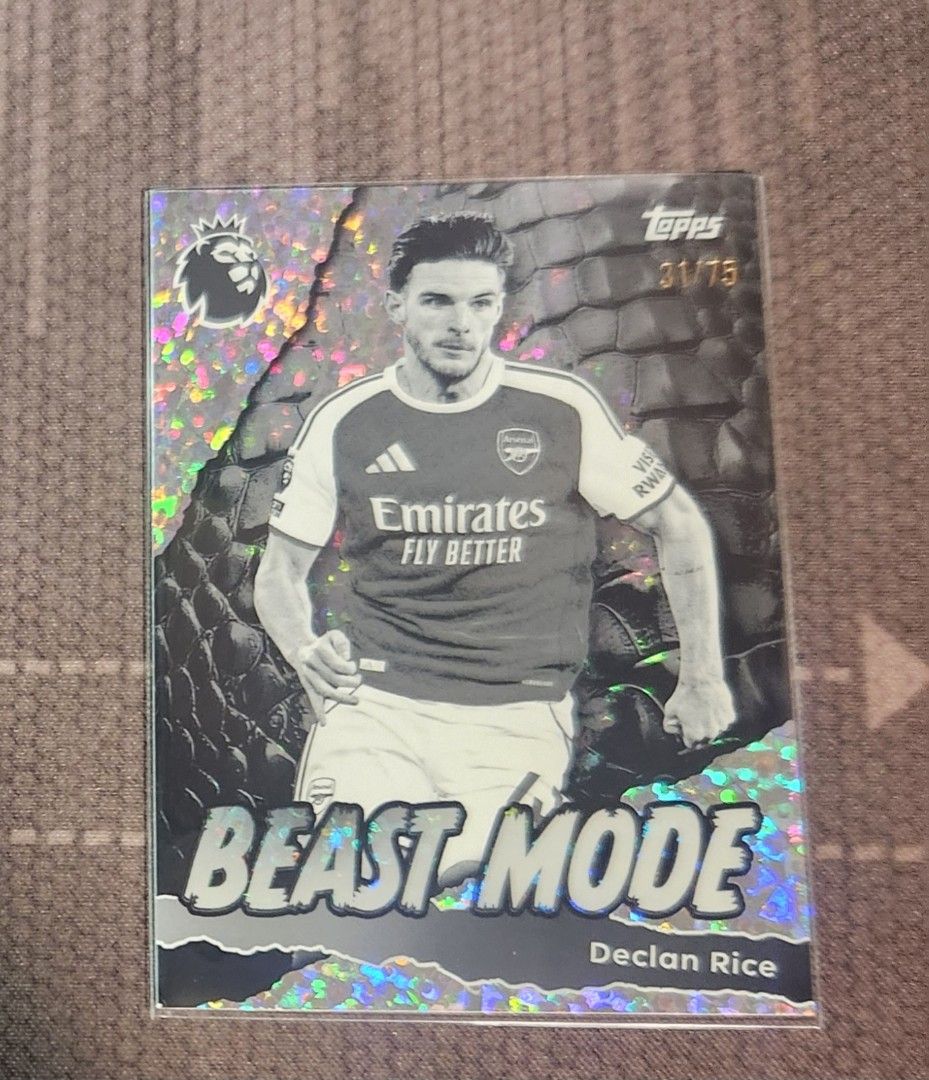 Topps Declan Rice 31/75 Parallel Beast Mode Card, Hobbies & Toys, Toys ...