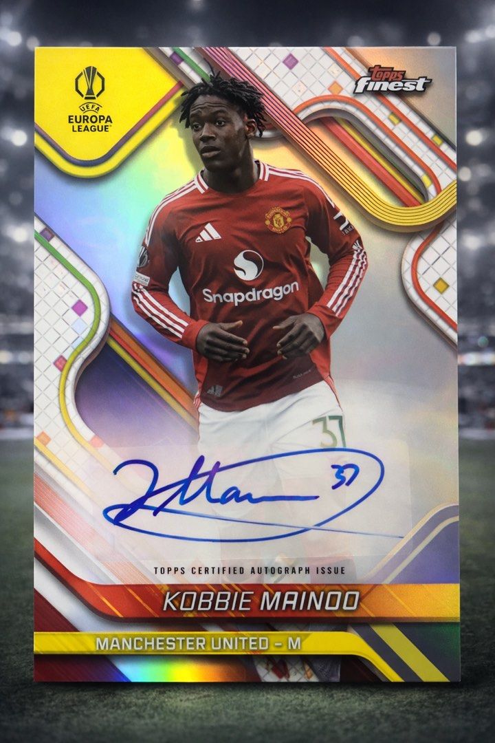 Topps Finest Kobbie Mainoo Autograph Card, Hobbies & Toys, Toys & Games ...