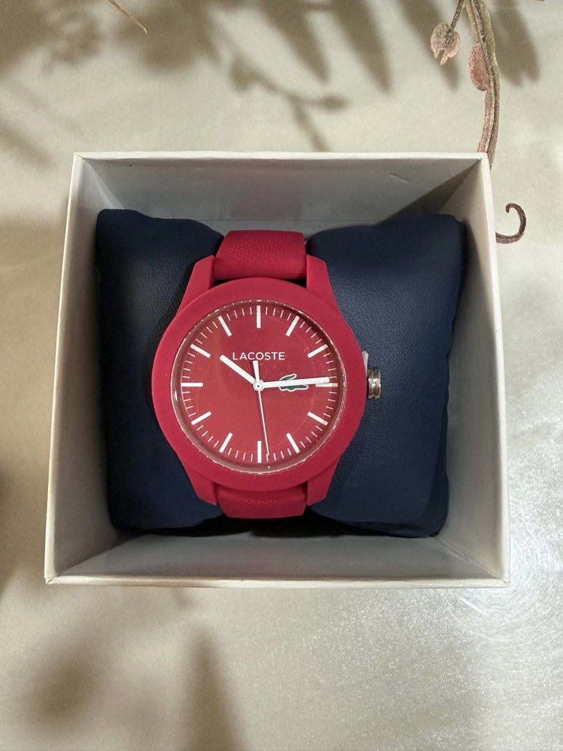 Lacoste Red Watch, Men's Fashion, Watches & Accessories, Watches on ...